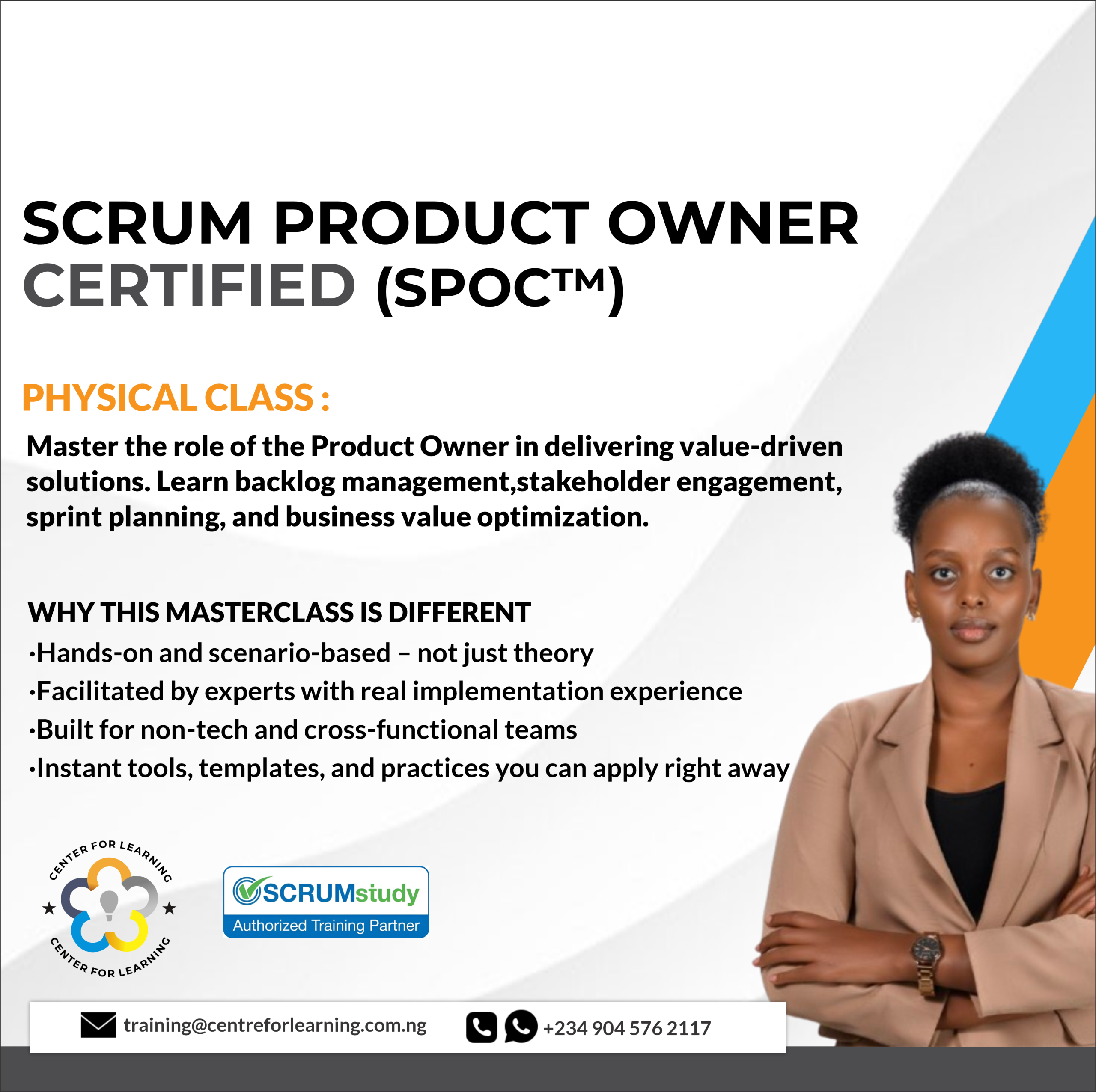 Scrum Product Owner Certified (SPOC™) – Physical ClassScrum Product ...
